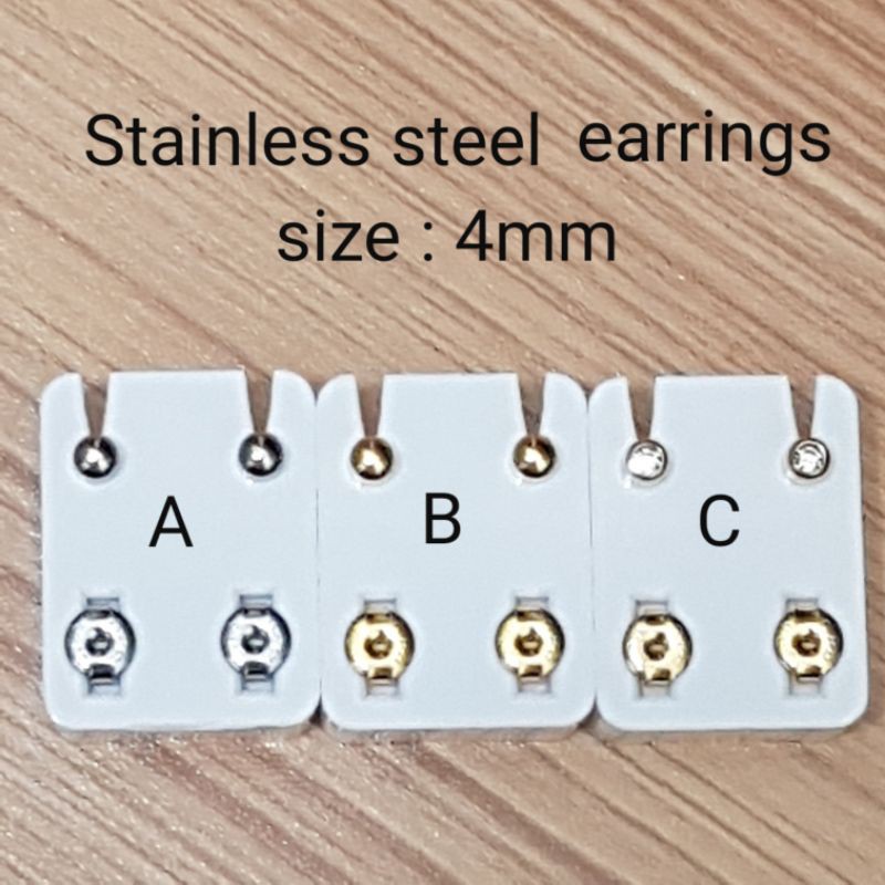 (Big) Piercing Earrings (subang tindik telinga) (stainless steel ...