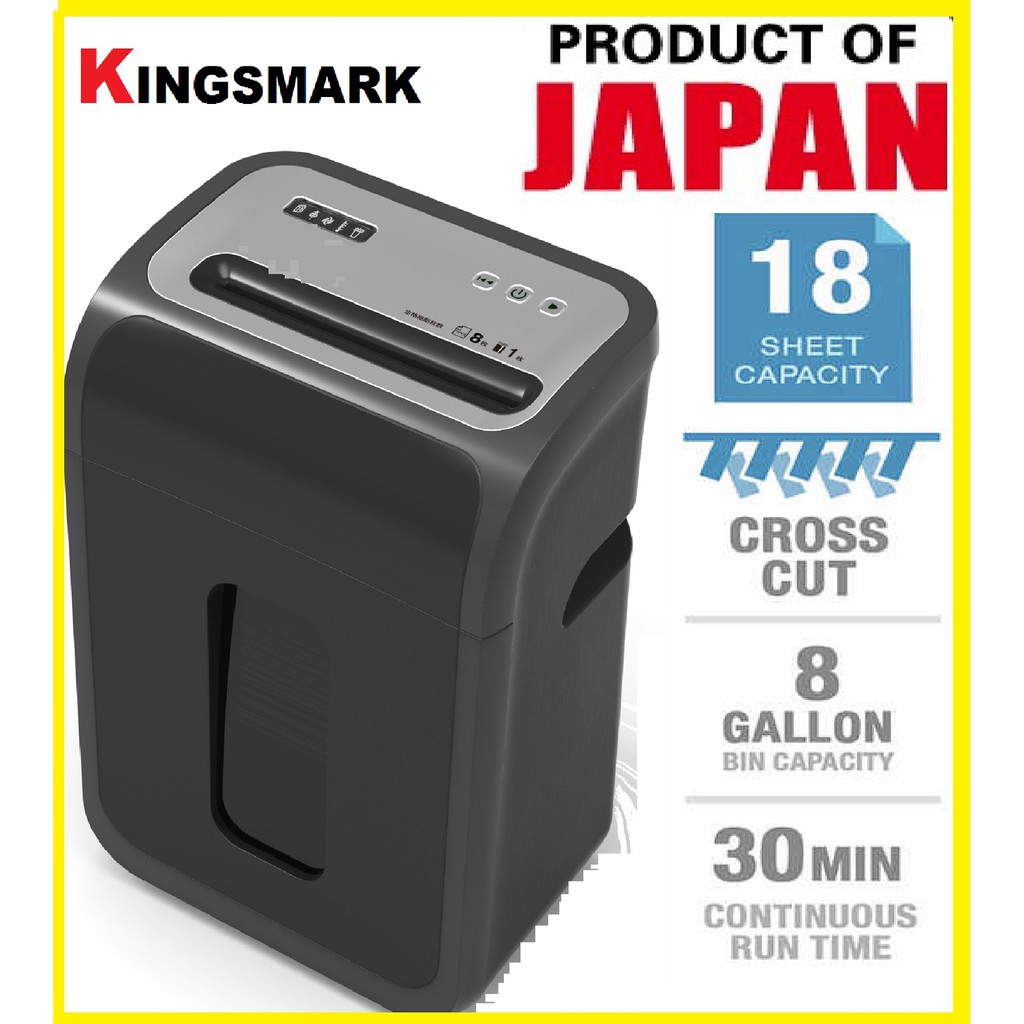 PRODUCT OF JAPAN Cross Cutter Heavy Duty Paper Shredder 18 Sheets (2 ...
