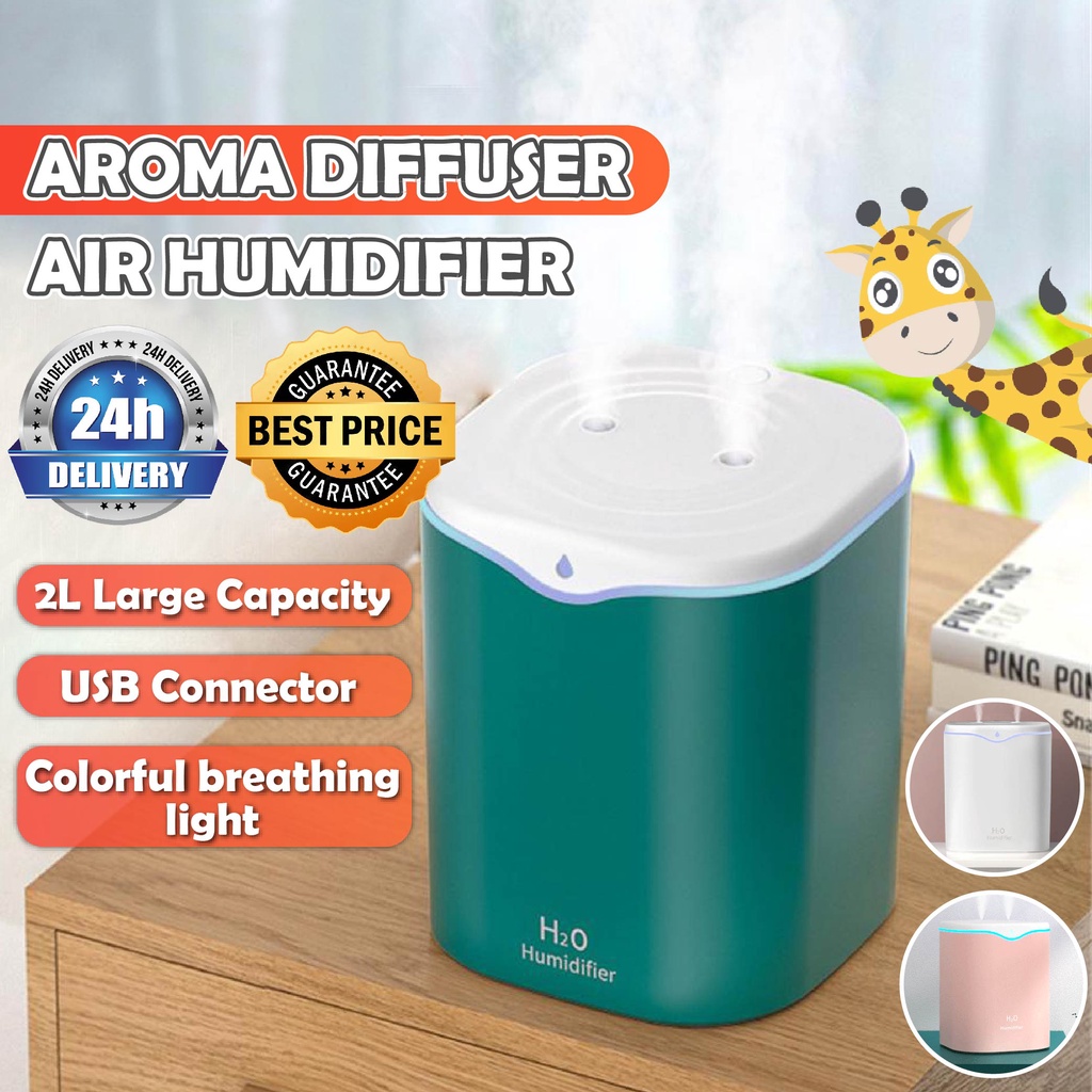 H2o Air Humidifier Aroma Essential Oil Diffuser For Home Office ...