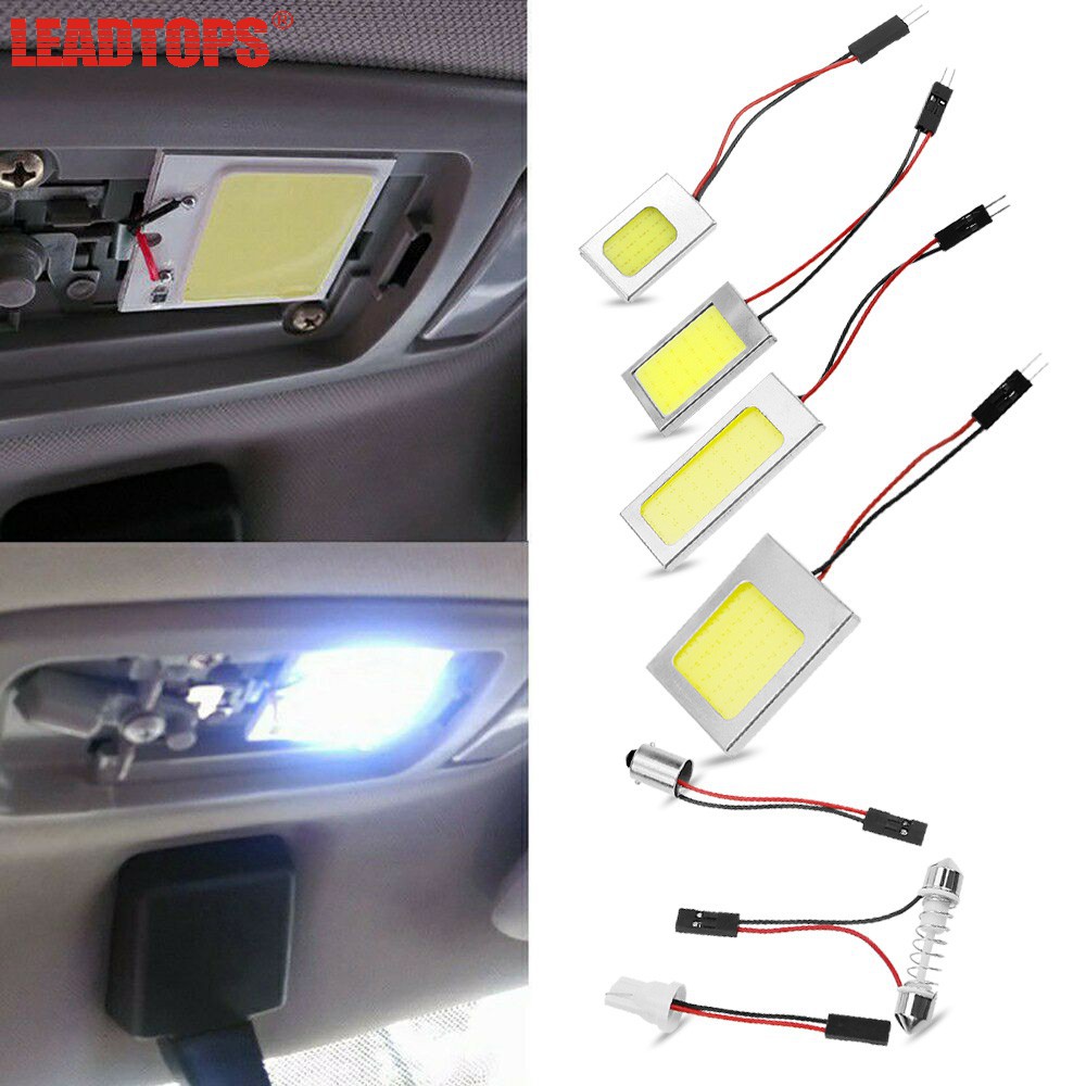 LEADTOPS T10 COB LED Panel Car Auto Interior Reading Map Dome Lights ...