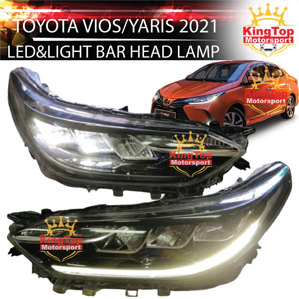 [READY STOCK] Genuine Toyota Yaris/ Vios 2021 LED Headlamp | Shopee ...