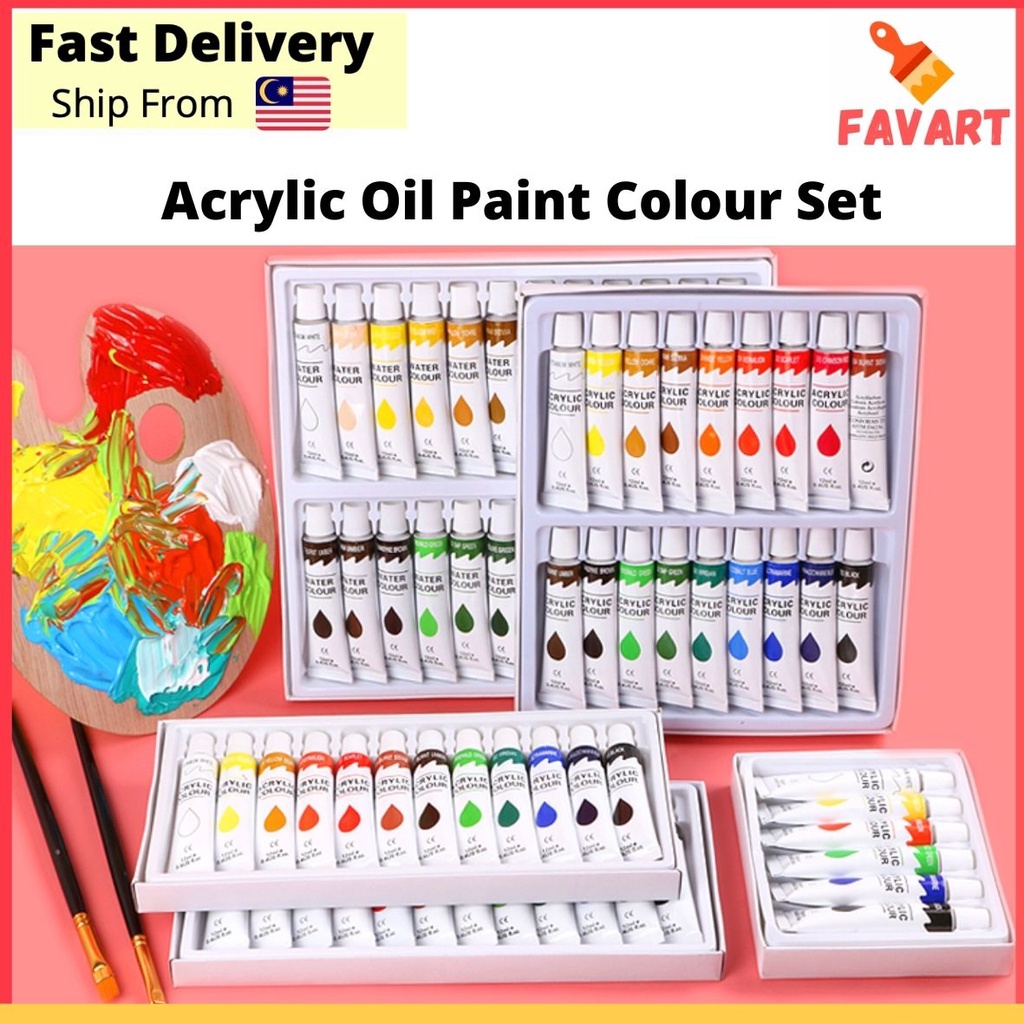 [Clearance] Acrylic Paint Colour Set for oil paint frame canvas board ...