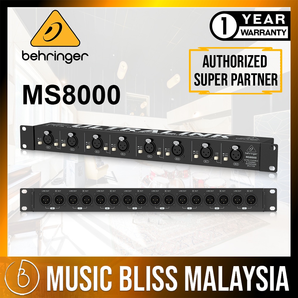 Behringer Ultralink MS8000 Microphone Splitter (MS-8000 / MS 8000) | Shopee Malaysia