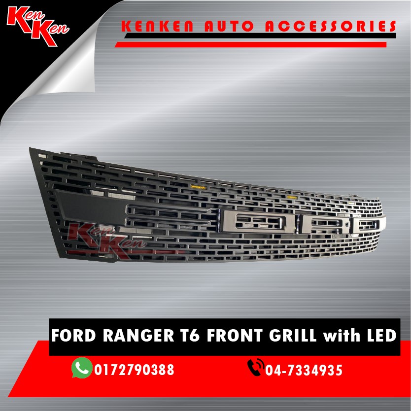 FORD RANGER T6 FRONT GRILL with LED | Shopee Malaysia