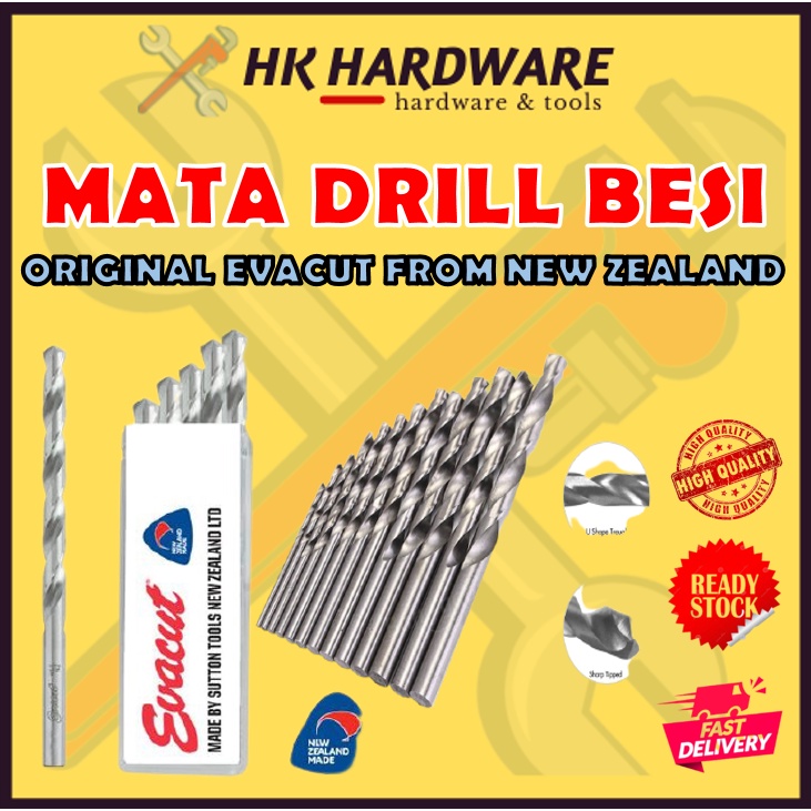 Super Heavy Duty Evacut High Speed Steel Drill Bits Metal Stainless Steel MATA DRILL BESI ...