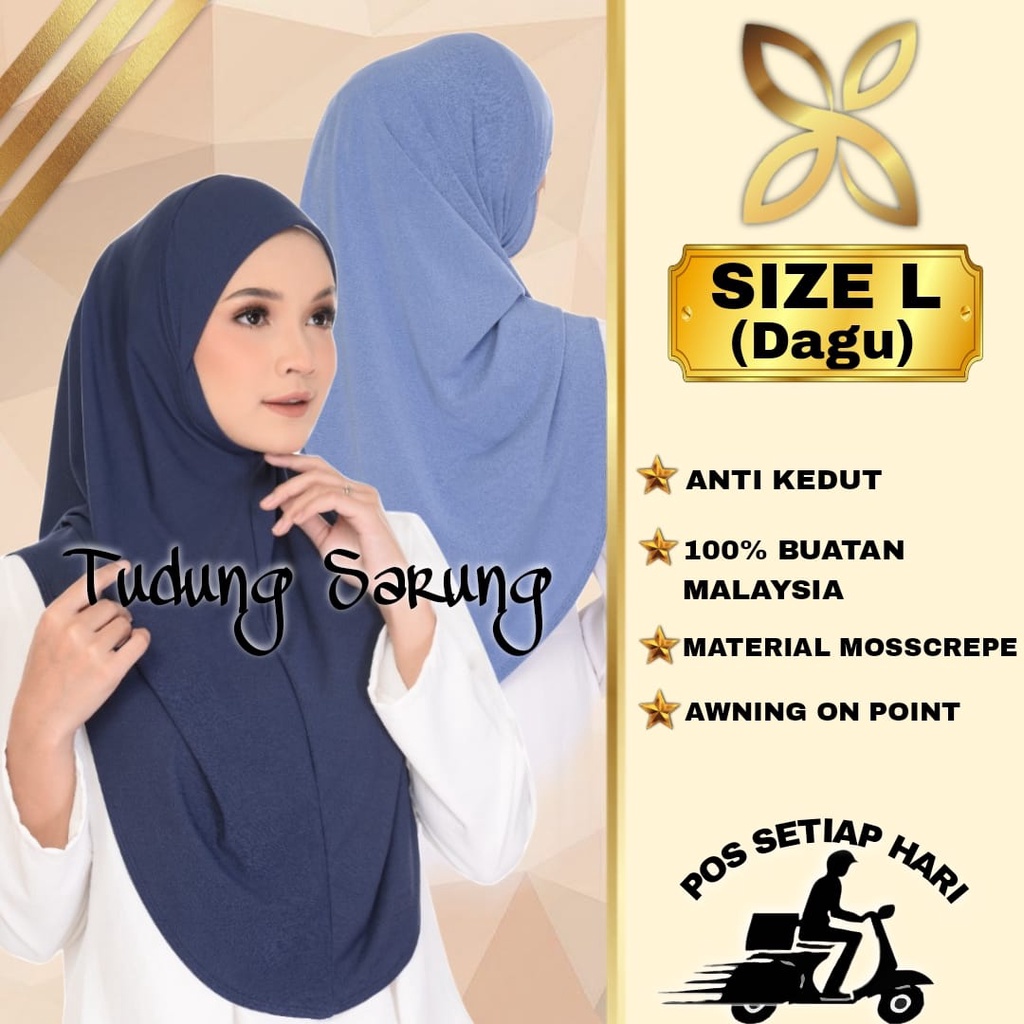 TUDUNG SARUNG INSTANT SAIZ L BERDAGU L DAGU TUDONG MUSLIMAH | Shopee Malaysia