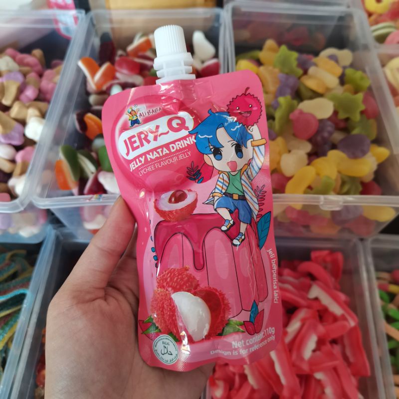 [ Ready Stock ] Jelly Nata Drink Jery Q Jajan Makanan Snek Snack Viral ...