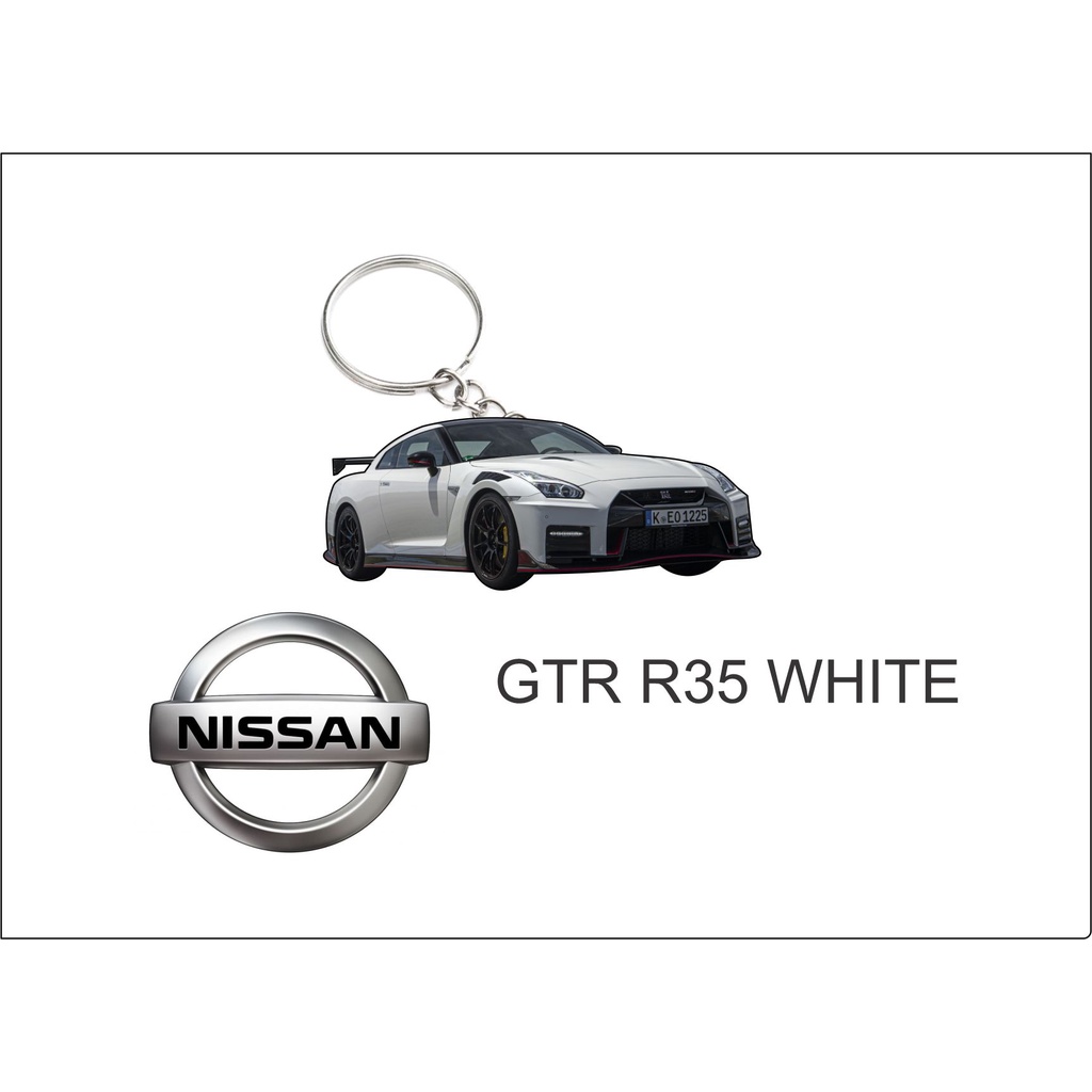 nissan gtr gt-r r25 white keychain 2d | Shopee Malaysia