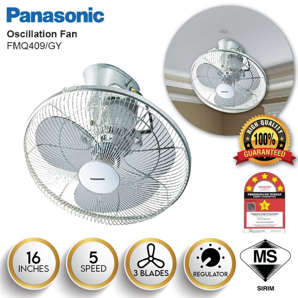 Panasonic Oscillation Auto Fan 16 Transparent Blade Oscillation Circle ...