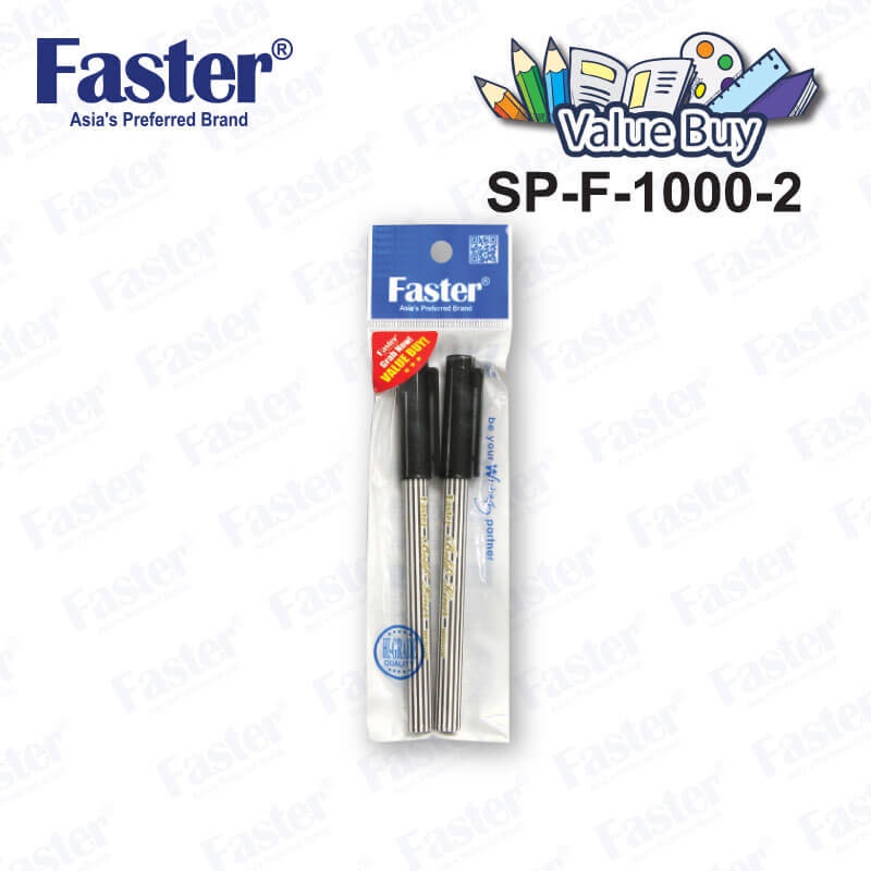 FASTER SP-F-1000 BOLD LINER S/PEN(BLACK INK 2'S) | Shopee Malaysia