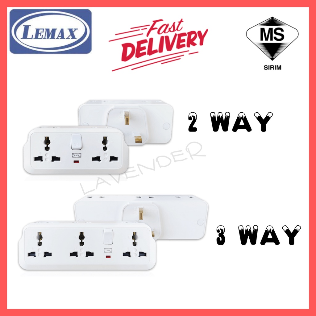 Lemax Lmx Ma 263 2 Way Multi Adaptor With Switch Ma 363 3 Way Multi