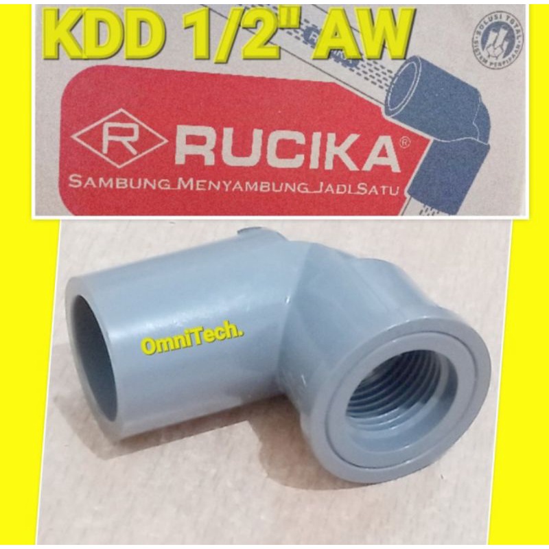 Faucet Elbow Knie Knee Drat In KDD PVC Rucika AW 1/2" Thick Strong ...