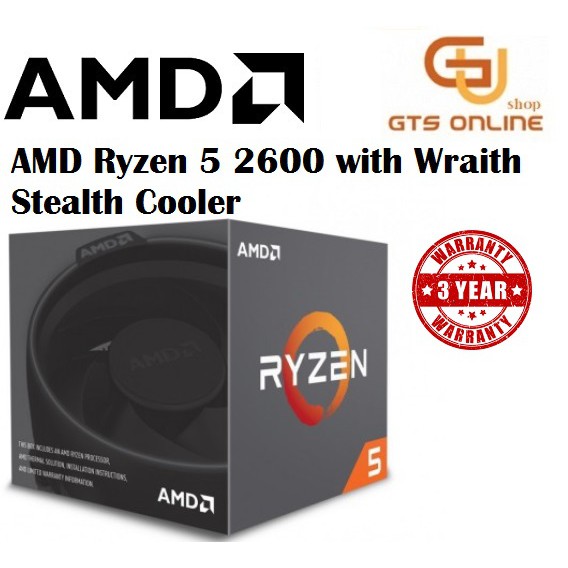 AMD Ryzen 5 2600 6 Cores 3.4GHz Processor With Wraith Stealth Cooler | Shopee Malaysia