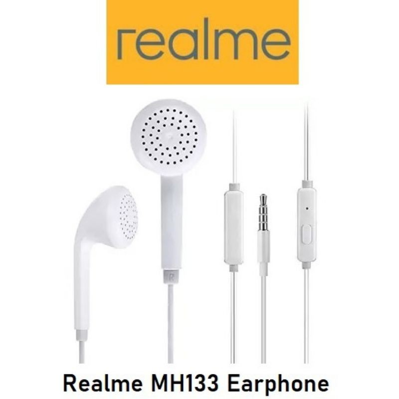 Original Realme MH133 3.5mm Jack earphone in-ear Headphone | Shopee ...