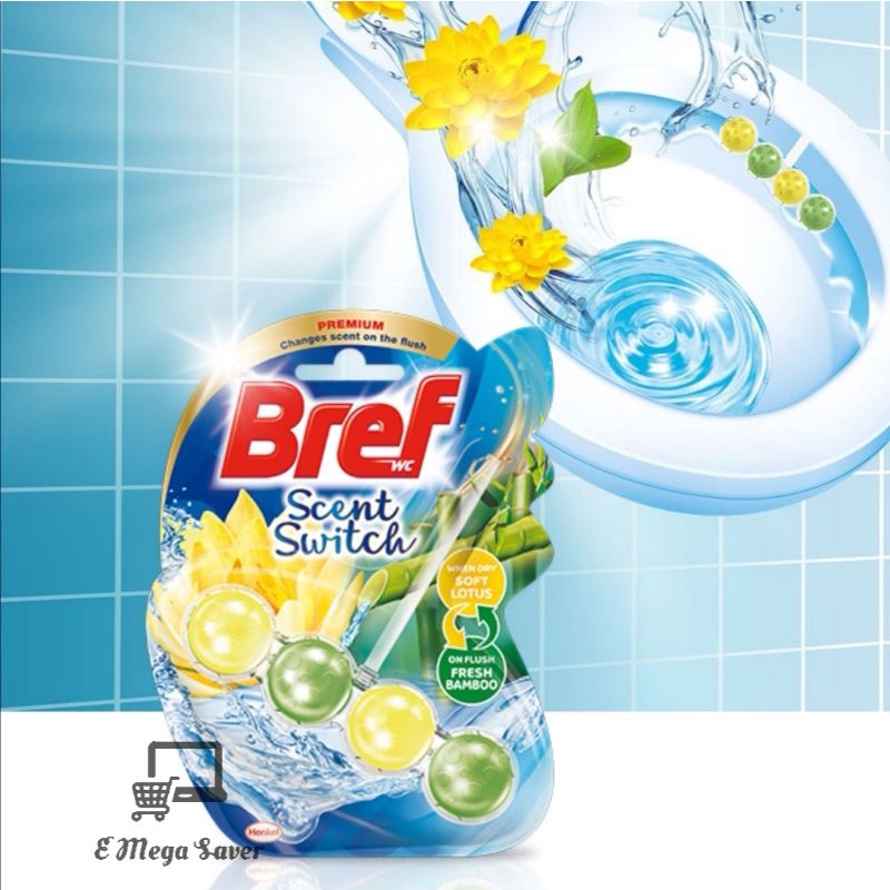 🇩🇪Bref Scent Switch Toilet Cleaning Rim Blocks 50g (1.76oz) | Shopee ...
