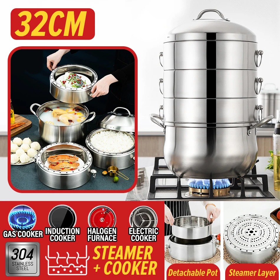 Flexfitt [ 32CM ] SUS304 Stainless Steel Energy Saving Multilayer ...