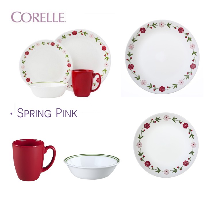 16PCS CORELLE LIVINGWARE DINNER SET/SET PINGGAN MANGKUK PIRING CAWAN ...