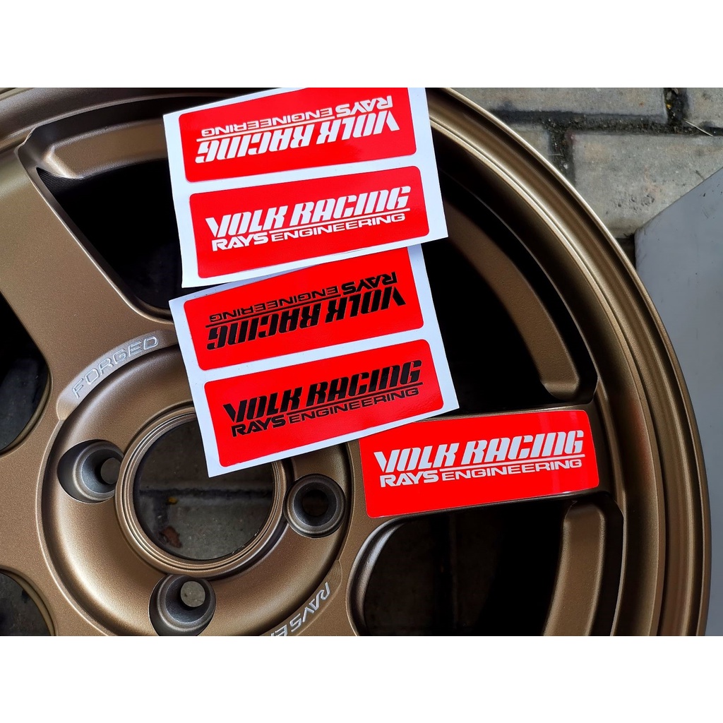 RIM STICKER RAYS VOLK RACING TE37 SL 1Set (4pcs)Sticker Sport Rim Te37 ...