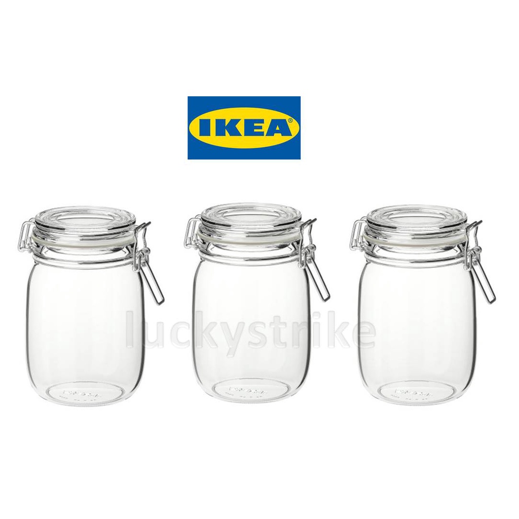 Clear Glass Jar With Lid IKEA KORKEN Jar with Airtight lid Balang Botol ...