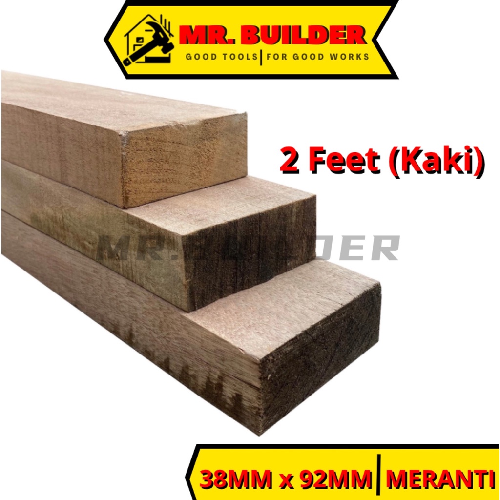 MR. BUILDER (2FT) 38MM x 92MM Meranti Planed 2x4 Wood 2 x 4 x 2 kaki ...