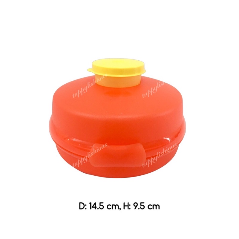 Tupperware Burger Keeper with Smidget - Orange Yellow (1) | Shopee Malaysia