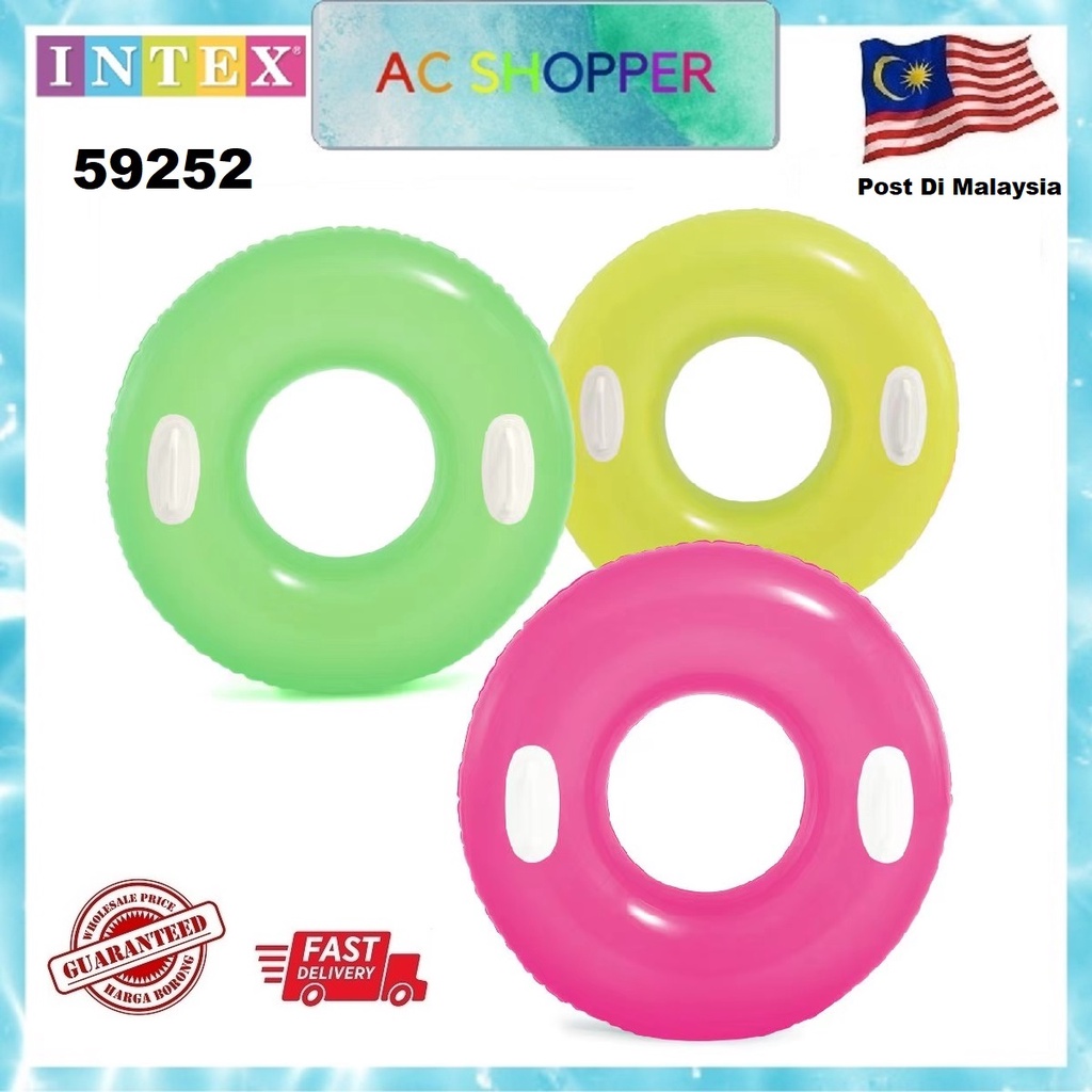 59258 INTEX PELAMPUNG Inflatable HI-GLOSS TUBES Round Pool Buoy Swim ...