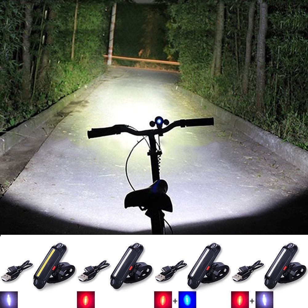 6mode USB Rechargeable COB LED Bike Light /Cycling Bicycle LED Front ...