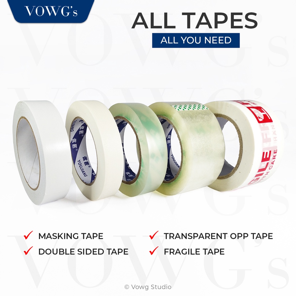 VOWG's Super Thick OPP / Fragile / Masking / Double Sided Adhesive ...