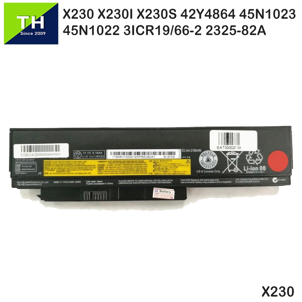 Lenovo ThinkPad X230I X230S X230 Laptop Replacement Battery | Shopee ...