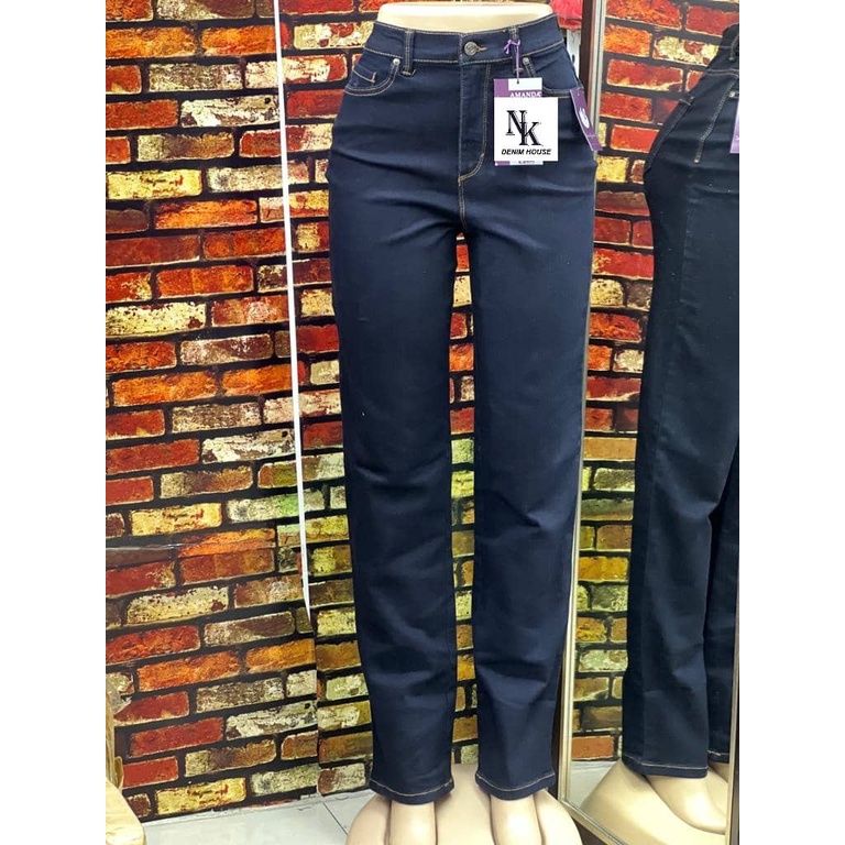 seluar jeans straight cut for women | Shopee Malaysia