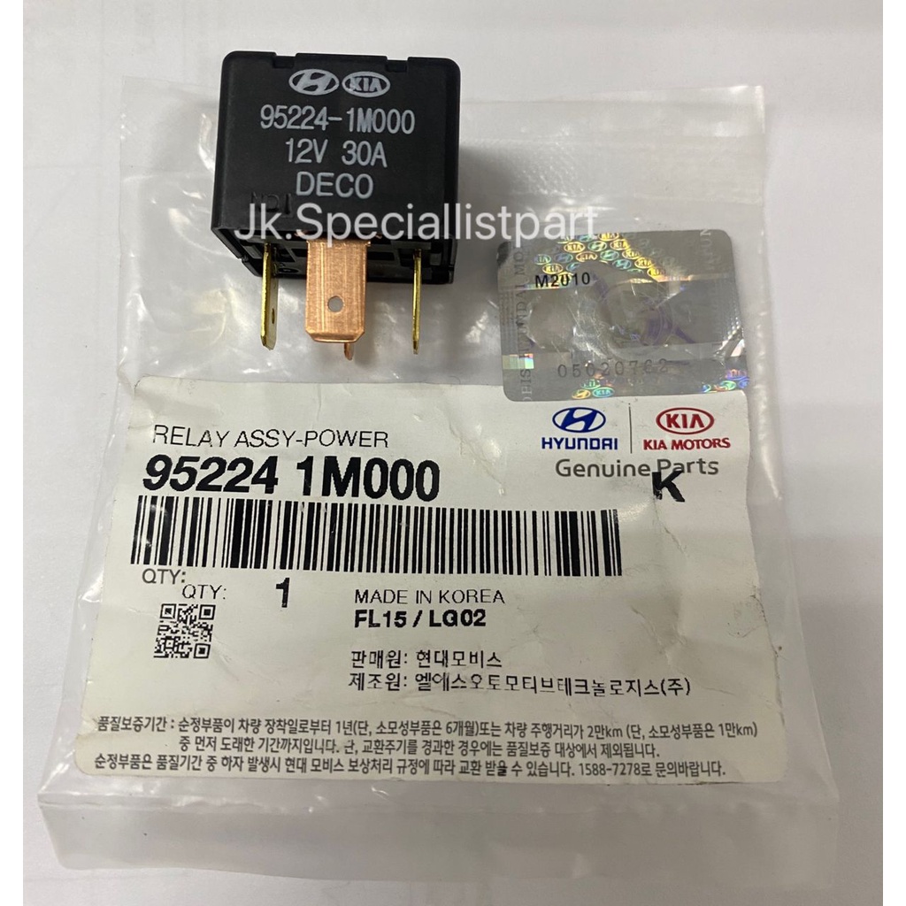 RELAY - POWER (4 PIN) GENUINE PART (ORIGINAL) [95224-1M000] KIA SORENTO ...