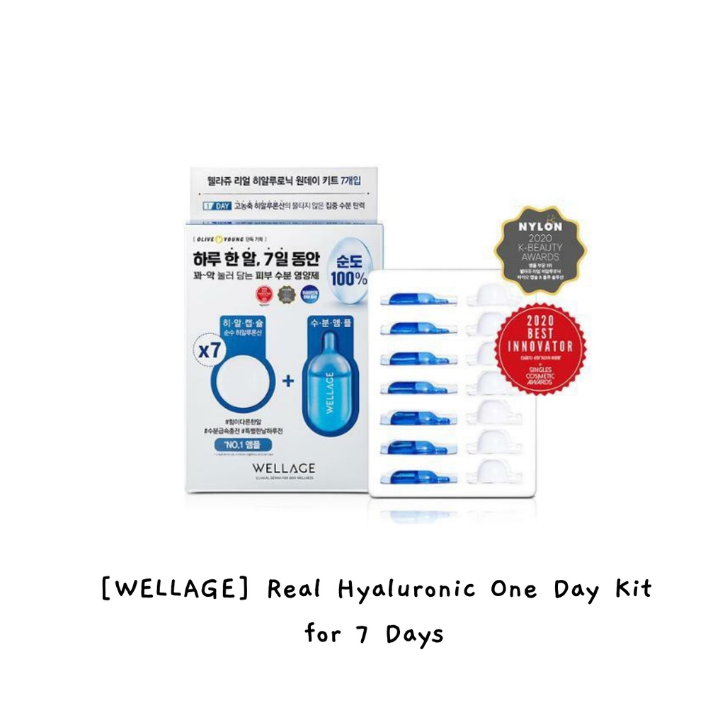 [WELLAGE] Real Hyaluronic One Day Kit for 7 Days / k-beauty | Shopee ...