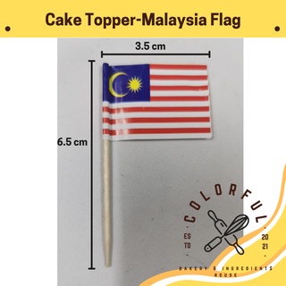 Malaysia Flag Cake Topper Deco Bendera Jalur Gemilang | Shopee Malaysia