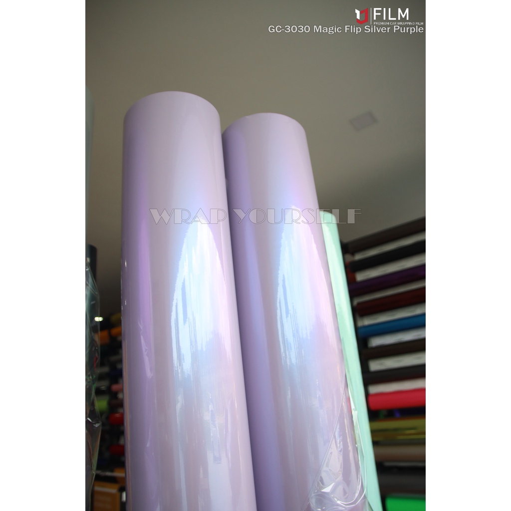 car wrap sticker full wrap Magic Flip Silver Purple gc3030 | Shopee ...