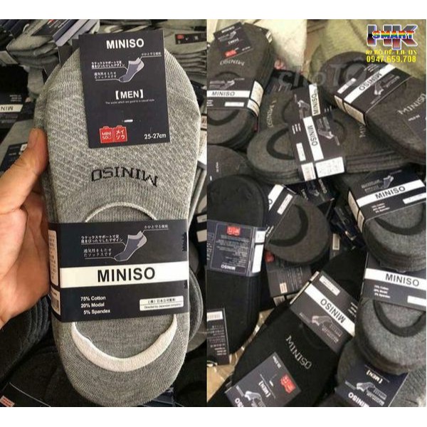 Miniso Men's Antibacterial Lazy Socks Made in Japan | Shopee Malaysia