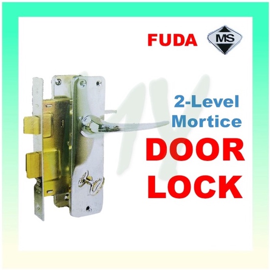 FUDA 2 Level Mortice Door Lock Kunci Pintu 插心门锁 FIM With Key Whole Set ...