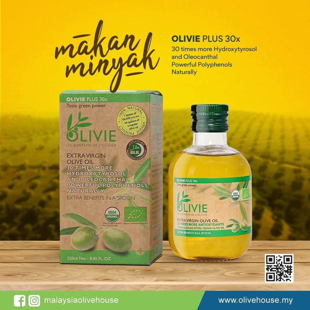 OLIVE HOUSE OLIVIE PLUS 30X EXTRA VIRGIN OLIVE OIL (250 ML) | Shopee ...