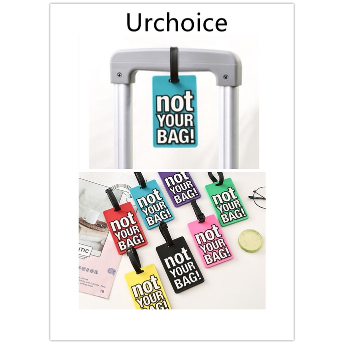 [READY STOCK] Travel Luggage Tag Plastic Multiple Colors Labels Name Address Silicone Suitcase ...