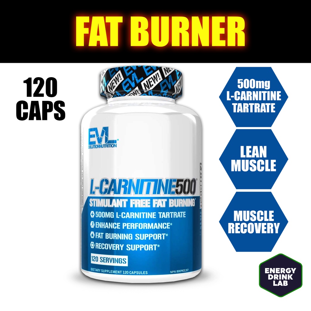 Evlution Carnitine 500mg of Pure L-Carnitine 120 Servings Capsule ...
