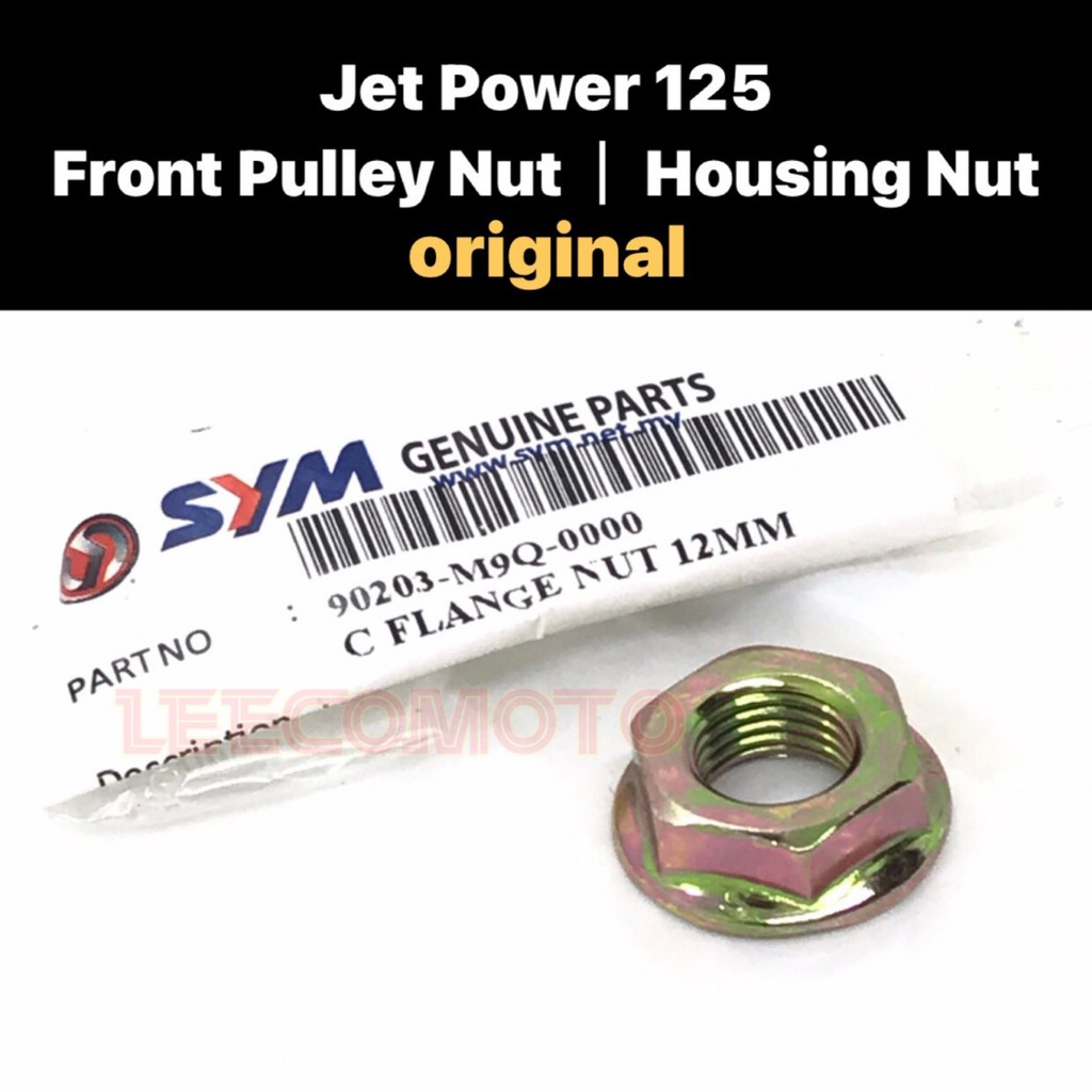 ORI FRONT PULLEY NUT 12MM C FLANGE NUT HOUSING NUT ORIGINAL 90203-M9Q ...