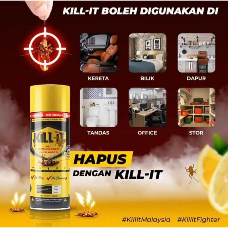 READY STOK!!! RACUN LIPAS (KILL IT SPRAY) | Shopee Malaysia