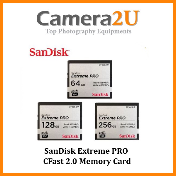 Sandisk 64GB / 128GB / 256GB / 512GB Extreme Pro Cfast 2.0 Memory Card | Shopee Malaysia