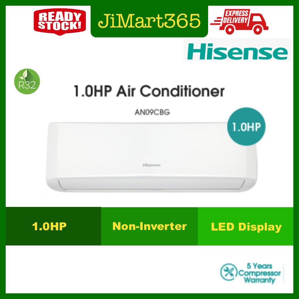 Hisense Standard Air Conditioner Aircond (1.0HP) R32 AN09CBG | AI09CBGS ...
