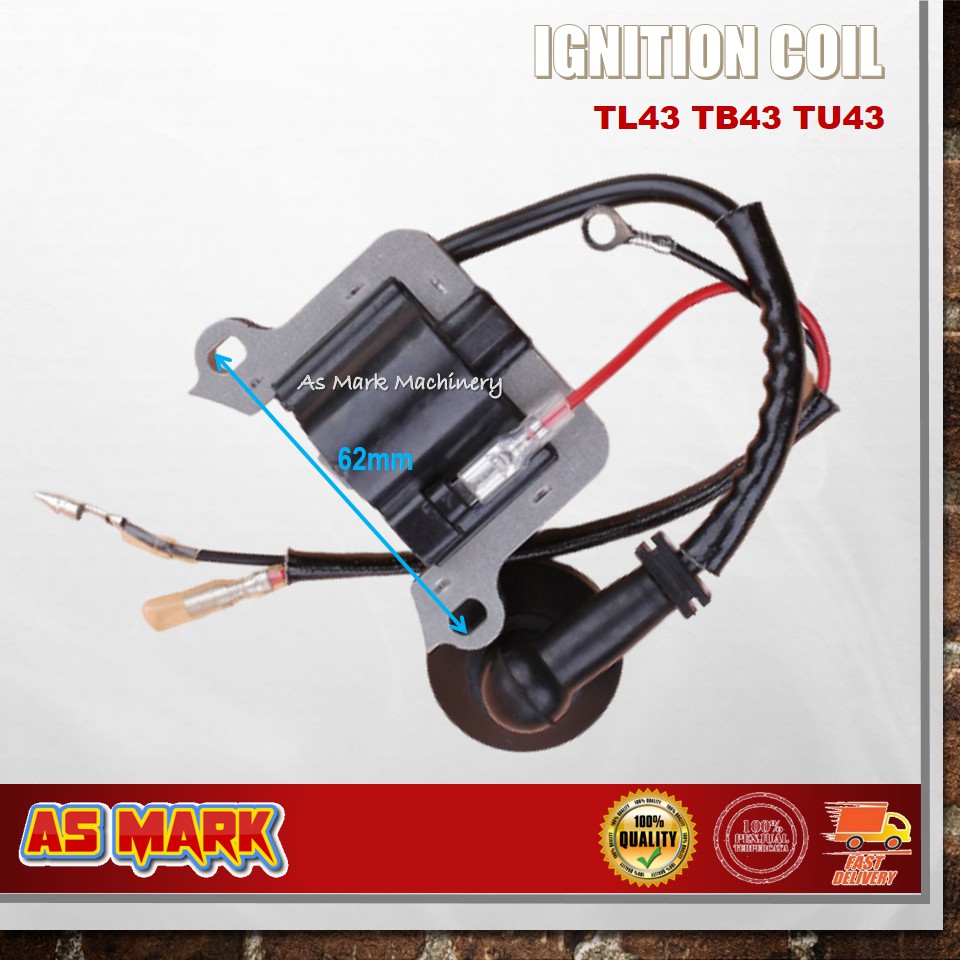 Mesin Rumput Ignition Plug Coil (62mm) TB43 TU43 TL43 TL52 LT20N SR430 SS650P SS650T Mist Duster ...