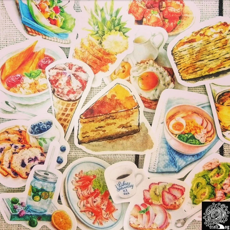 GN009 Appetizer Western Fusion Main Course Dessert Ice Cream Sticker ...