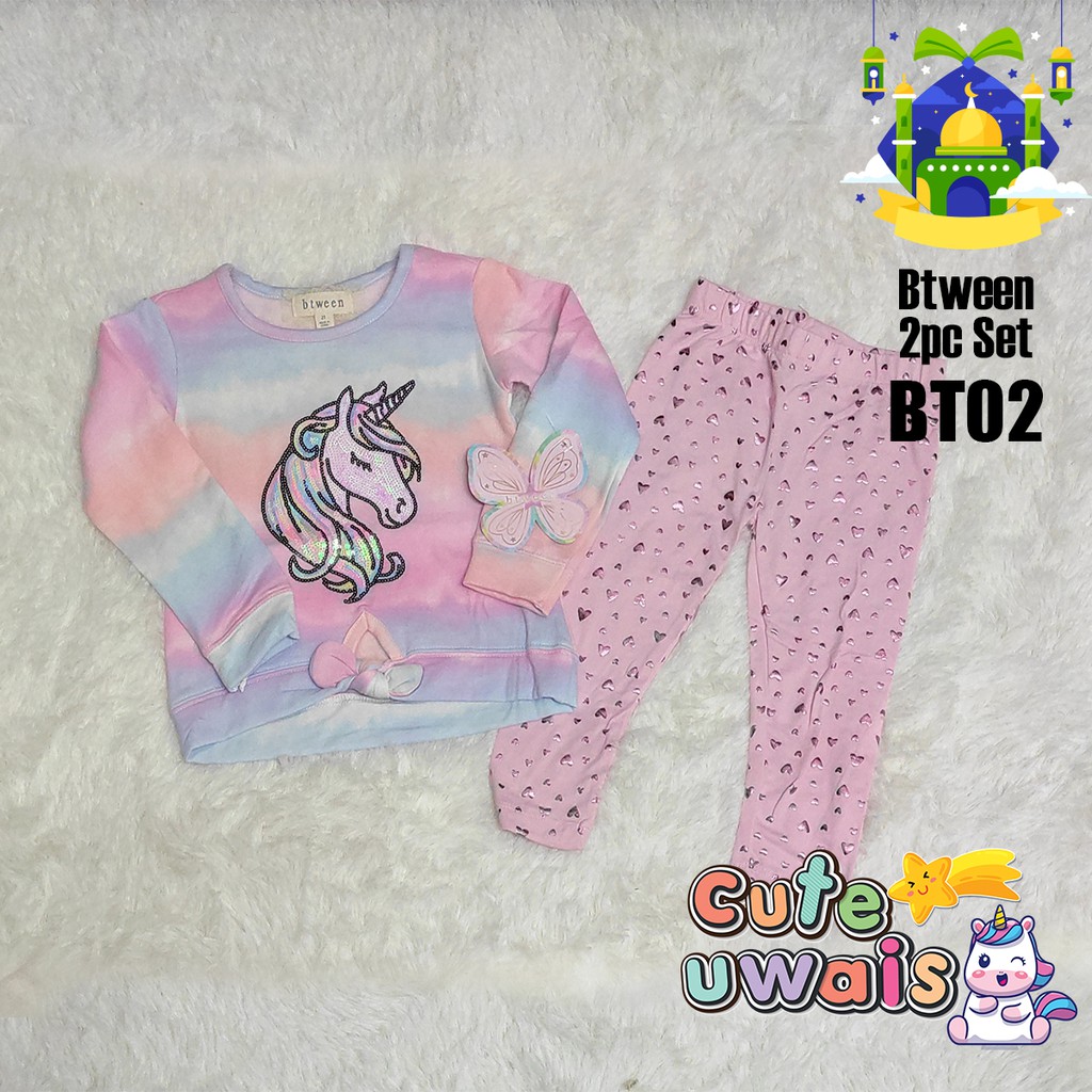 Btween Cute Unicorn 2pc Set (Blouse & Legging) | Shopee Malaysia