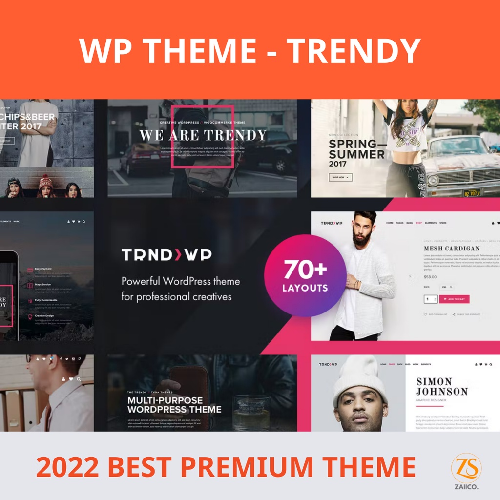 Trendy - Creative Multi-Purpose WordPress Theme [Demo Content Included] [70+ Layouts ] [2022 ...