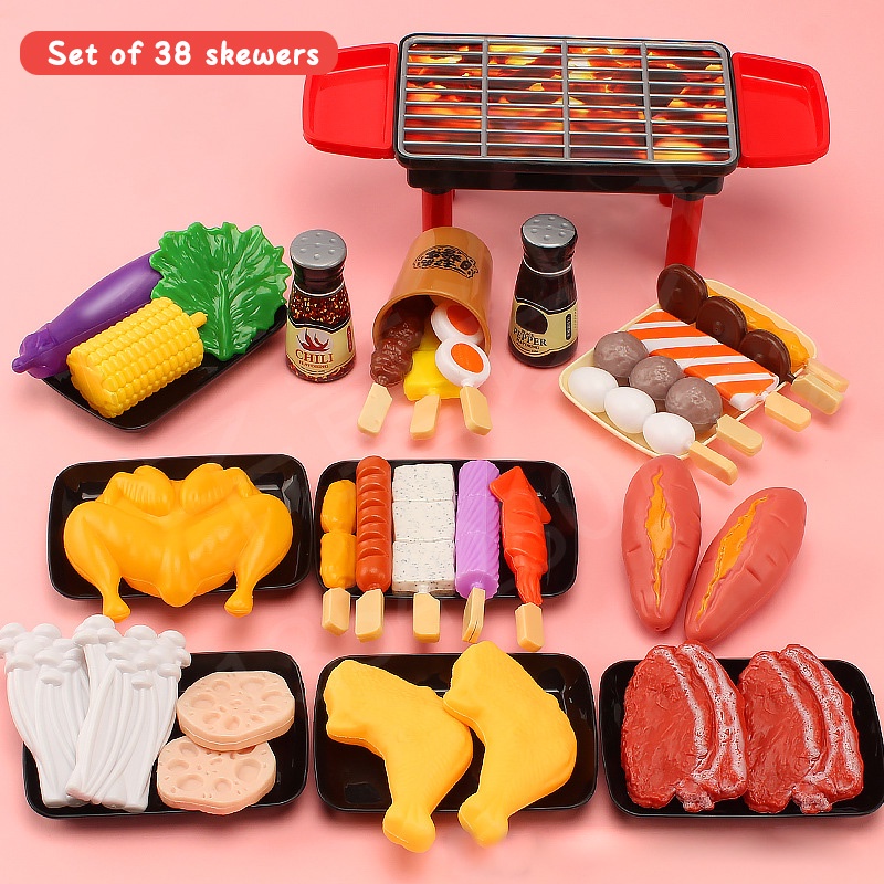 SEASUN TOYS BBQ Food Toys Barbecue Toy Set Simulation Kitchen Children ...