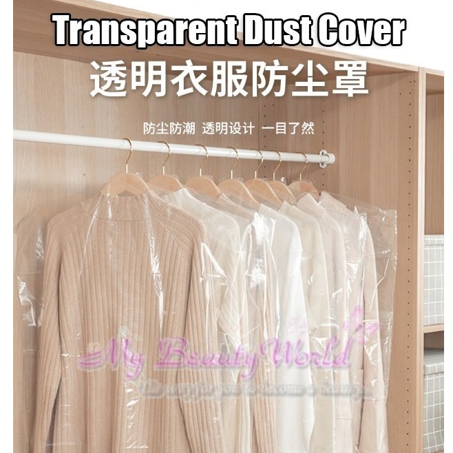 Promo 10pcs Transparent Dust Cover Suits Dust Proof Garment Protector ...