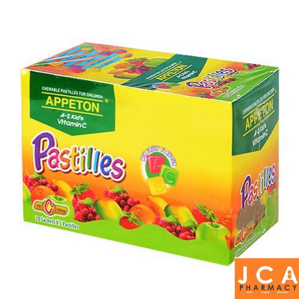 APPETON A-Z KID'S VIT C PASTILES 30MG (20 Sachets X 5 Pastilles ...